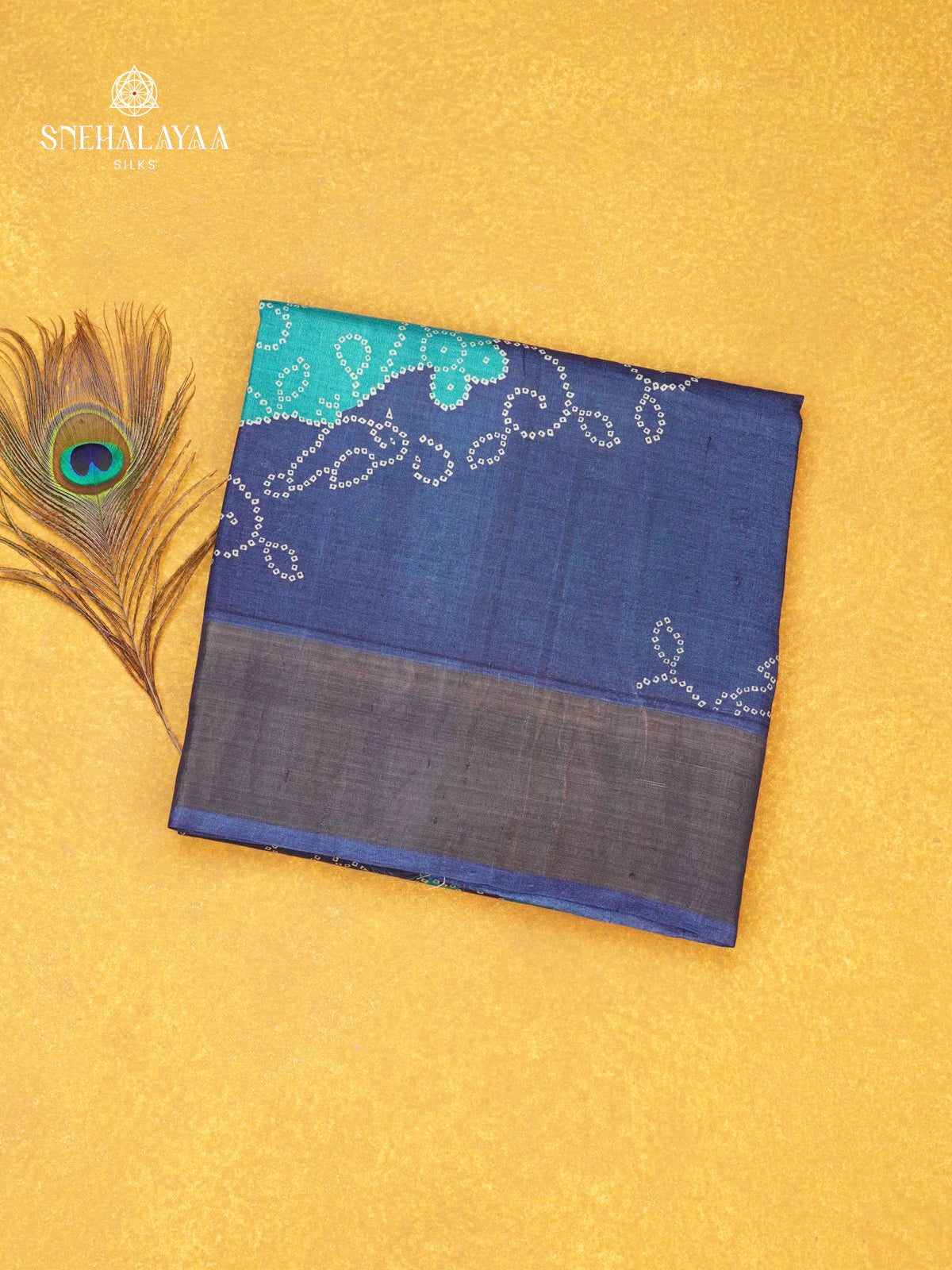 Indigo Blue Tussar Saree – Snehalayaa Silks