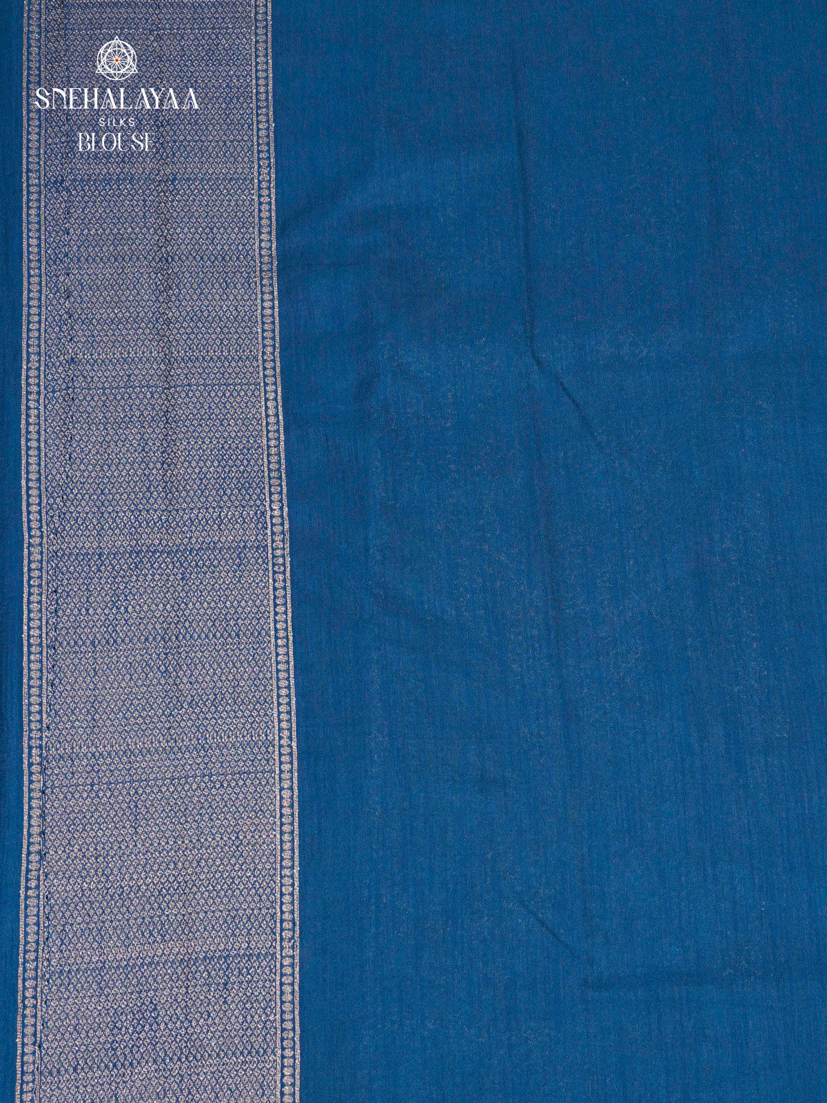 Peacock Blue Raw Silk Saree – Snehalayaa Silks