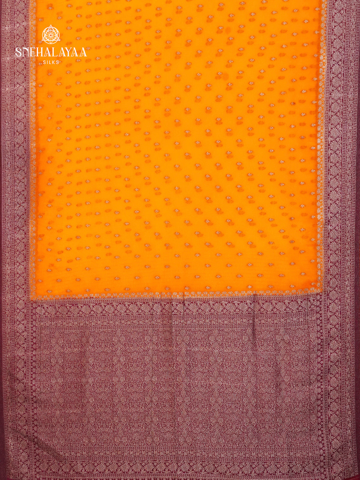 Mango Yellow Banaras Crepe Silk Saree – Snehalayaa Silks
