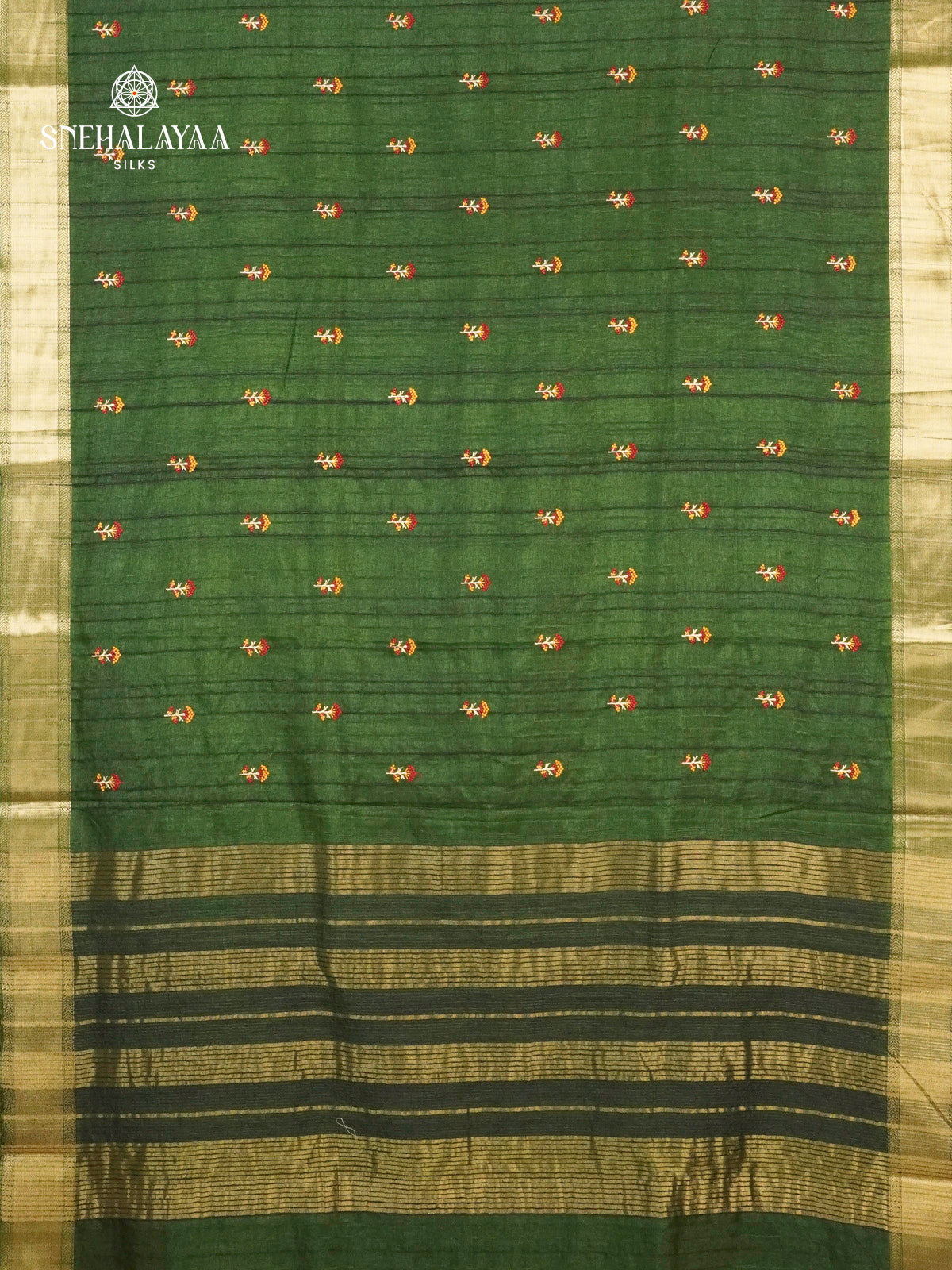 Green Soft Tissue Embroidery Saree – Snehalayaa Silks